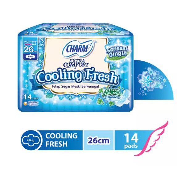 Jual Charm Cooling Fresh Wings 26 cm isi 14 Pads | Shopee Indonesia