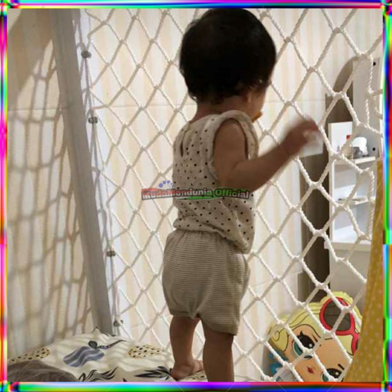 Jual Jaring Nilon 6mm Hammock Ayunan Loft Net Outbound Outdoor Pengaman ...