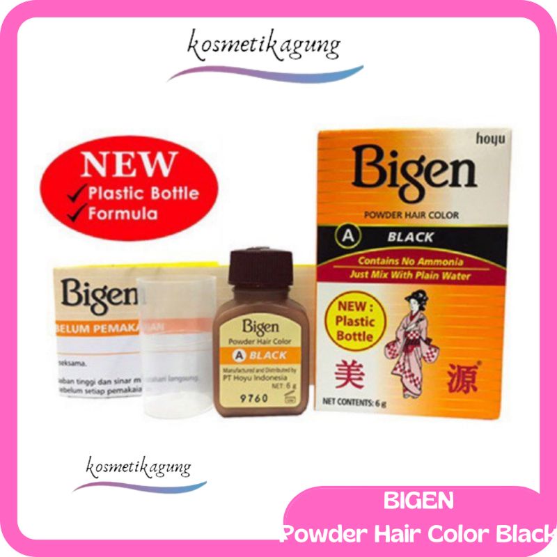 Jual BIGEN Powder Hair Color Black | Semir Rambut Hitam | 6 gr | Shopee ...