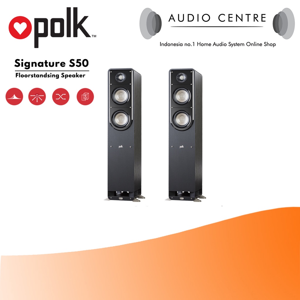 Jual Polk Audio Signature S50 Floor-standing speaker (Black) | Shopee ...