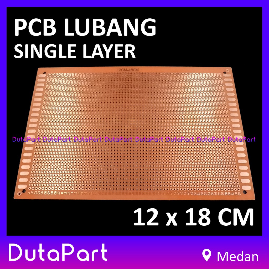 Jual 12x18 cm PCB Lubang Satu Sisi Single Layer Fiber 12*18 Prototype ...
