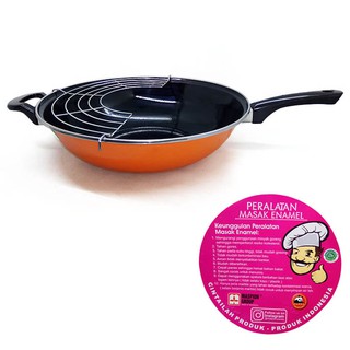 Maspion Wajan Stirfry Ceria 33cm tutup kaca anti lengket | Shopee Indonesia