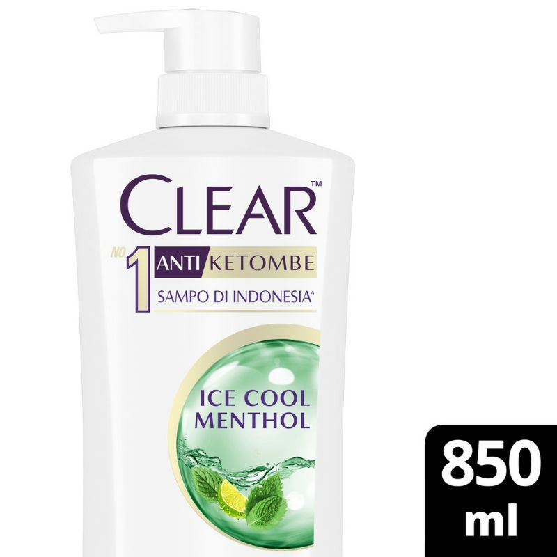 Jual Shampo Clear Anti Dandruff Cool Menthol 850ml | Shopee Indonesia