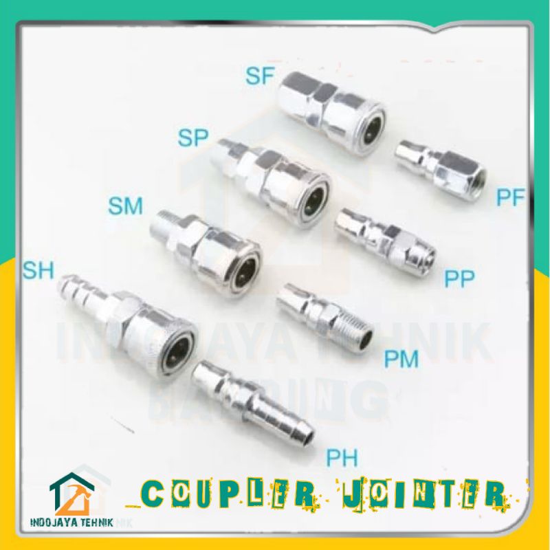 Jual Quick coupler SAMBUNGAN SELANG ANGIN Spray Gun Air Regulator Kompresor COUPLER PF20 SF20 ...