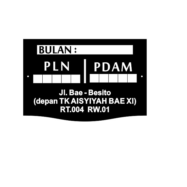 Jual PAPAN PDAM + PLN & NOMER RUMAH | PAPAN CUSTOM AKRILIK | Shopee ...
