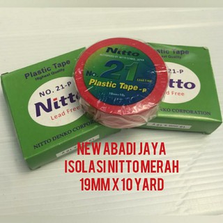Jual Isolasi Isolatif Listrik Merk Nitto No 21P Warna Merah Ukuran 19mm ...