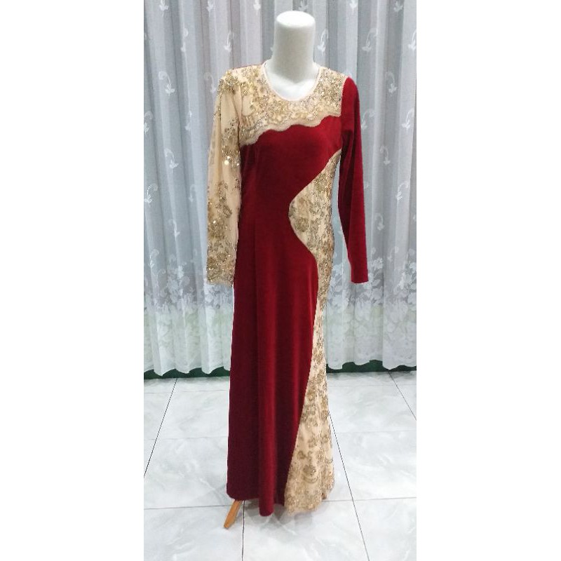 Jual gaun bludru merah | Shopee Indonesia