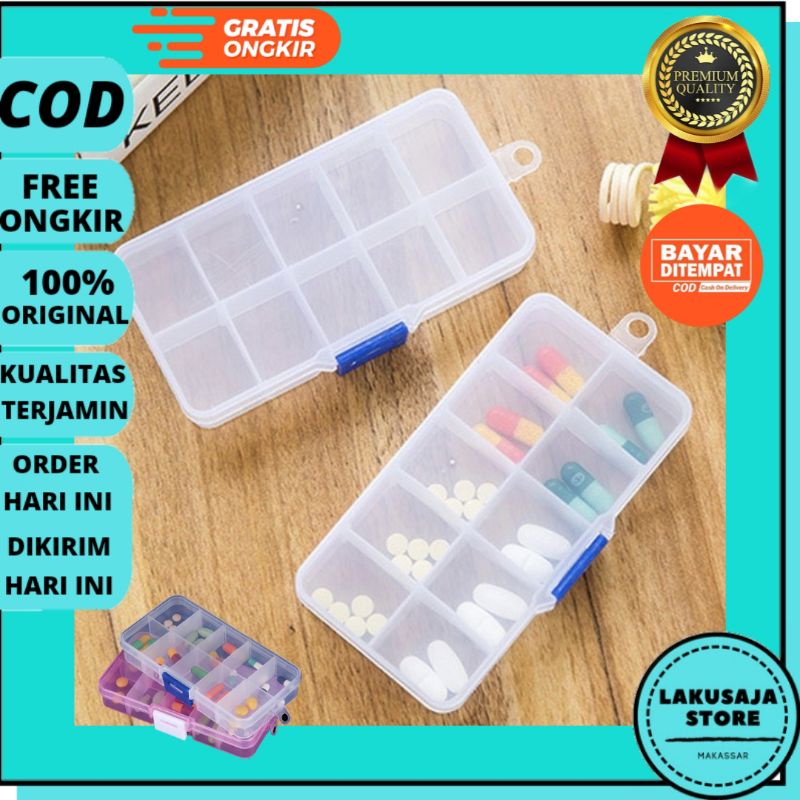 Jual Kotak Obat 10 Kotak Penyimpanan Obat Kotak Aksesoris kecil 10 ...