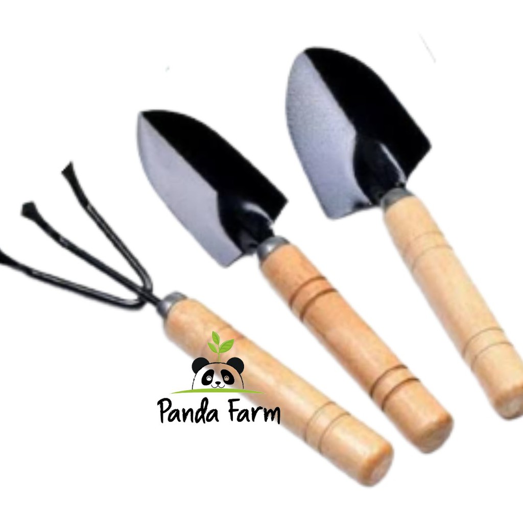 Jual Sekop Set Kayu Mini isi 3pcs garden tools | Shopee Indonesia