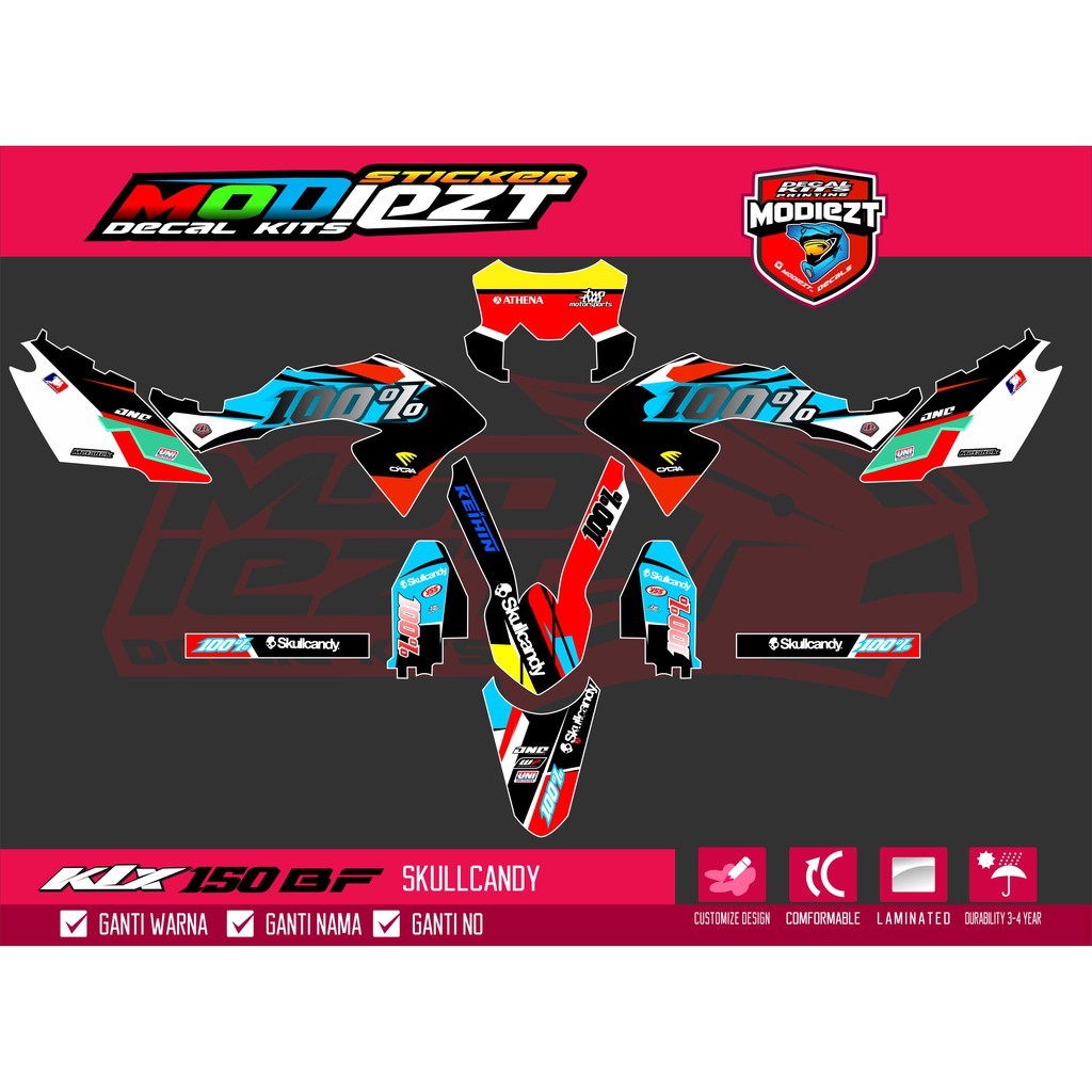 Jual STIKER DECAL STRIPING CUTTING KLX 150 BF FREE STIKER | Shopee ...