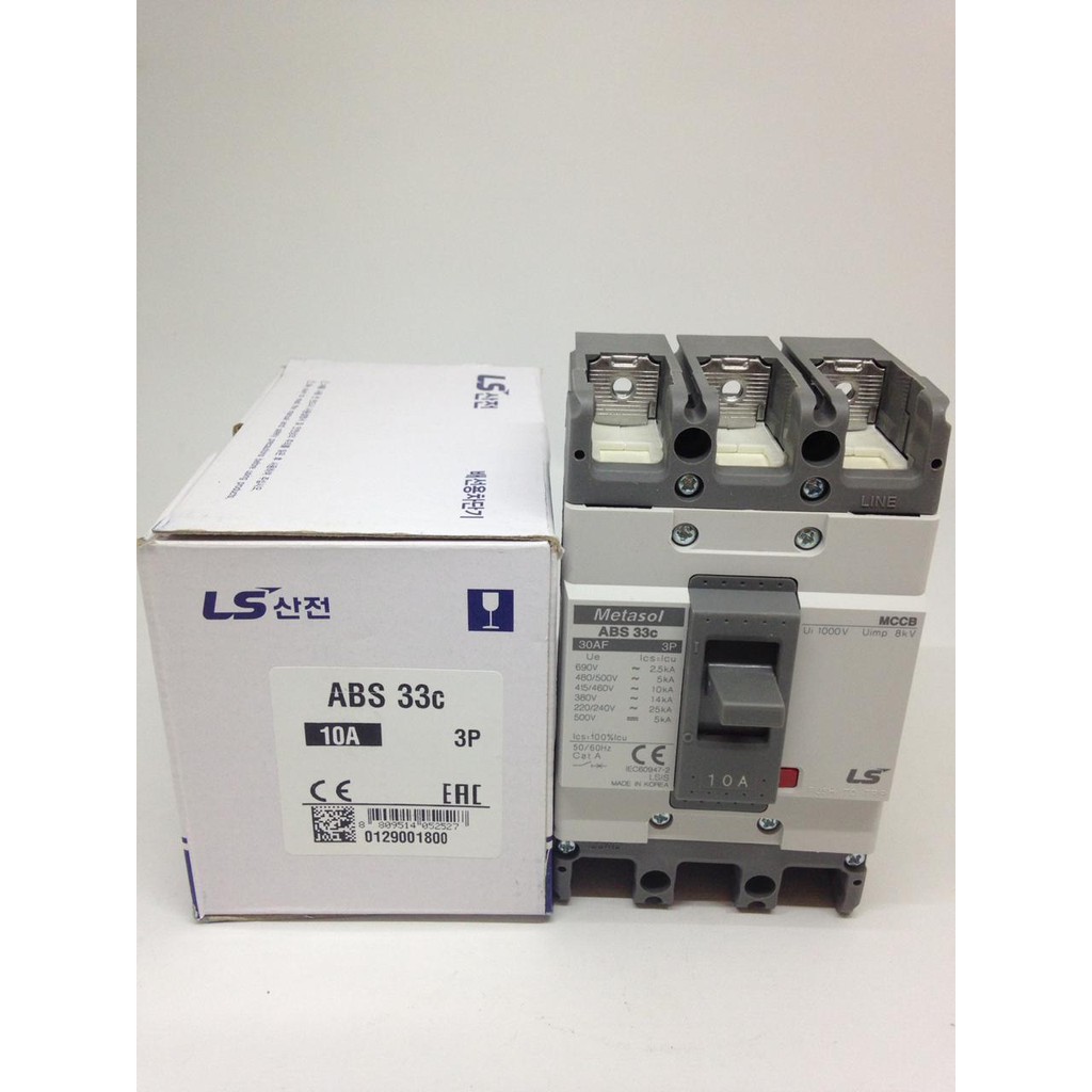 Jual MCCB 3P 10A- 30A Type ABS-33C / 14KA-18KA Merk LS Indonesia|Shopee Indonesia