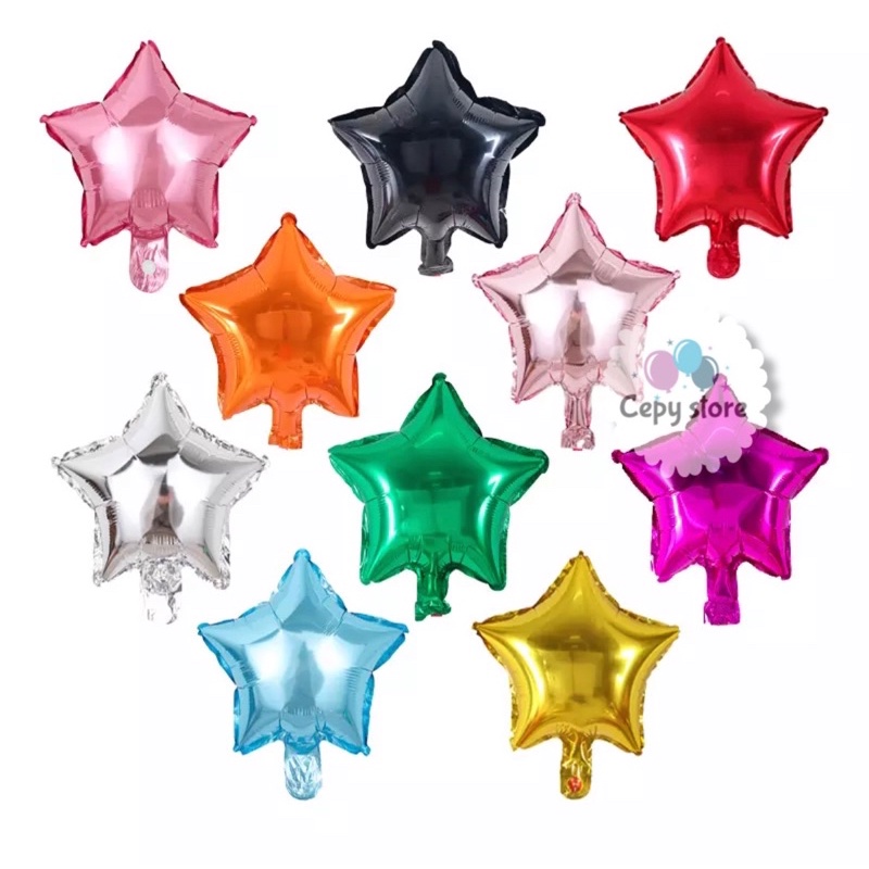 Jual Balon Foil Bintang / Balon Foil Star Mini 20cm | Shopee Indonesia