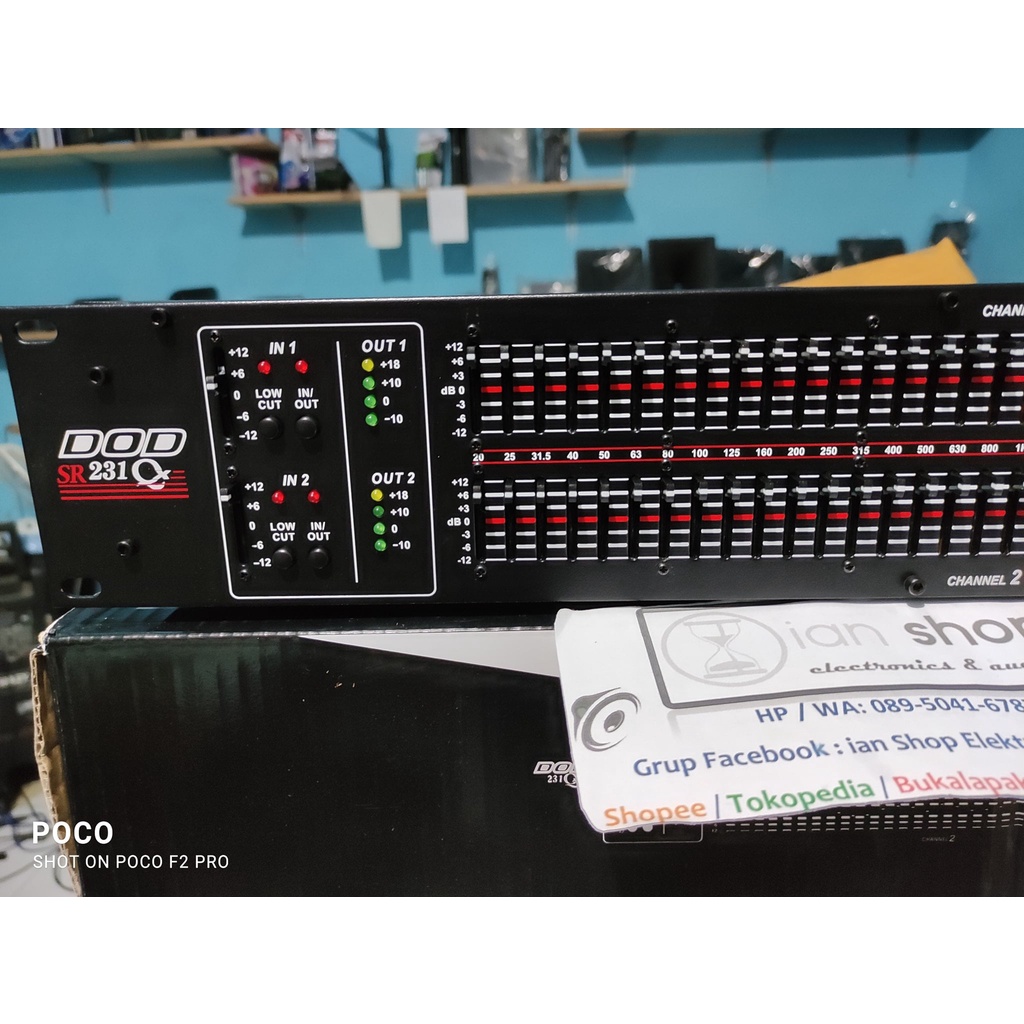 Jual Equalizer DOD SR231 DOD SR 231 XLR Grade A 2 x 31 Channel Dual Channel Equalizer DOD ...