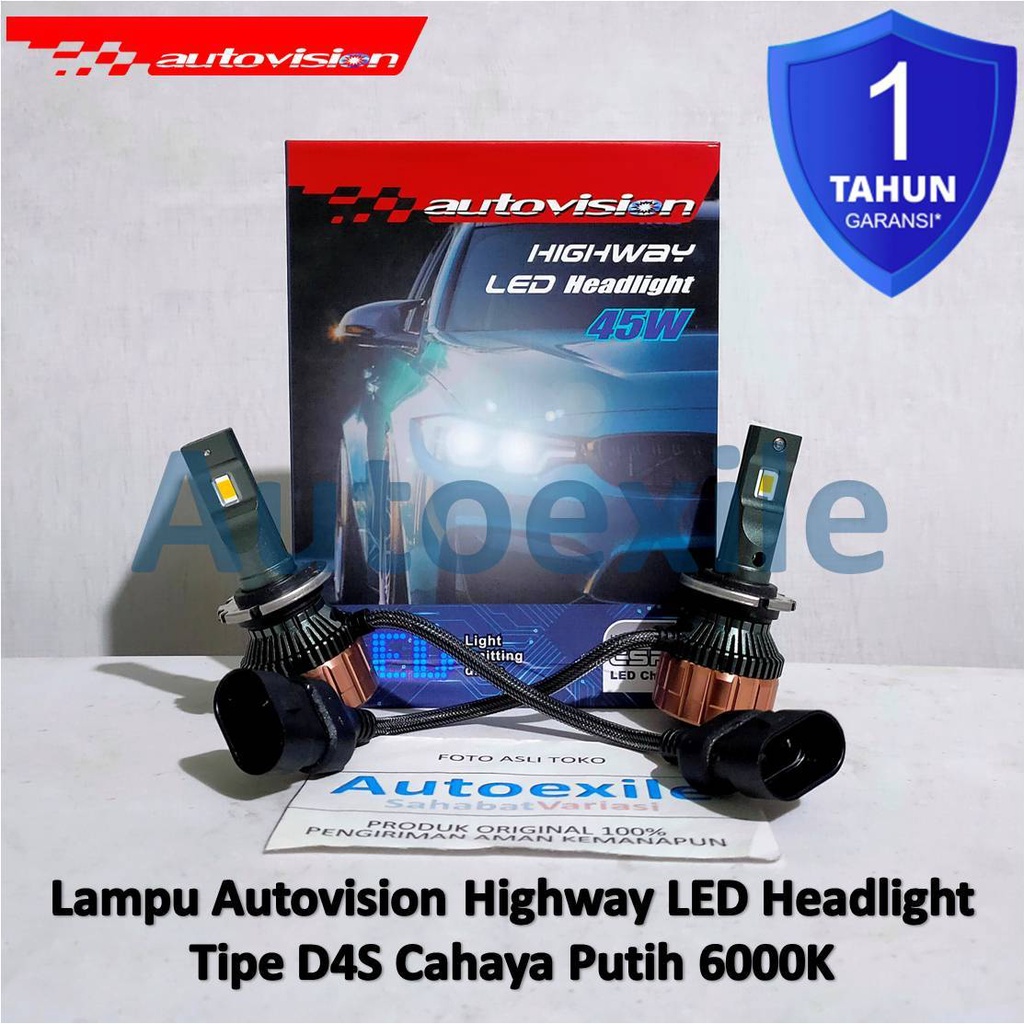 Jual Autovision Highway LED D4S 12V 6000K Putih Advance CSP Lampu Mobil ...