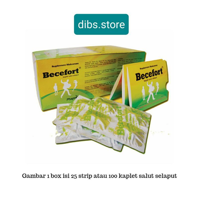 Jual Becefort Vitamin Suplemen Makanan (1 strip @ 4 kaplet) | Shopee ...