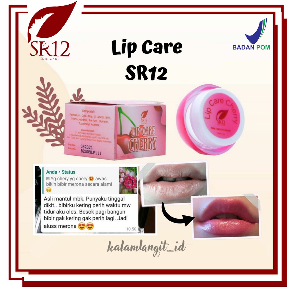 Jual LIP CARE SR12 HERBAL BPOM - LIP BALM PELEMBAB BIBIR PENECRAH WARNA BIBIR / ATASI BIBIR ...