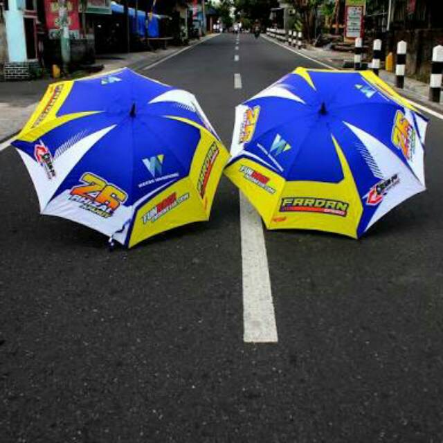 Jual [ payung custom satuan ] payung jumbo besar event desain gambar ...