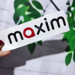 Jual Cutting Sticker Nama Stiker Logo Maxim Stiker Starbucks Gojek ...