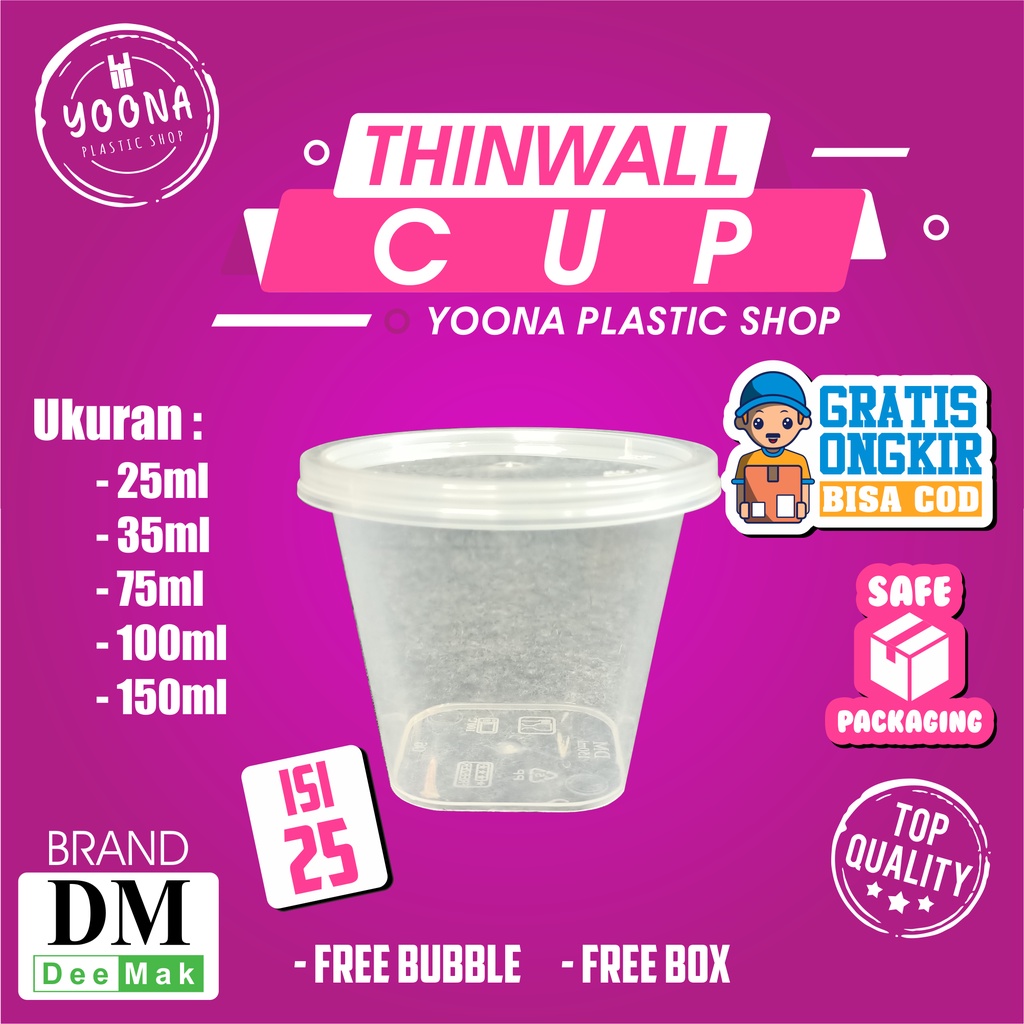 Jual Cup Sambal Suapi | Cup Sambal DM | Cup Sambal 25ml-35ml-75ml-100ml ...