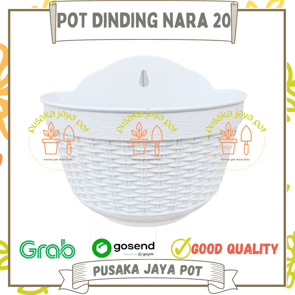 Jual Pot Dinding Nara 20 Putih Pot Dinding Tempel Tempel Dekorasi Bunga ...