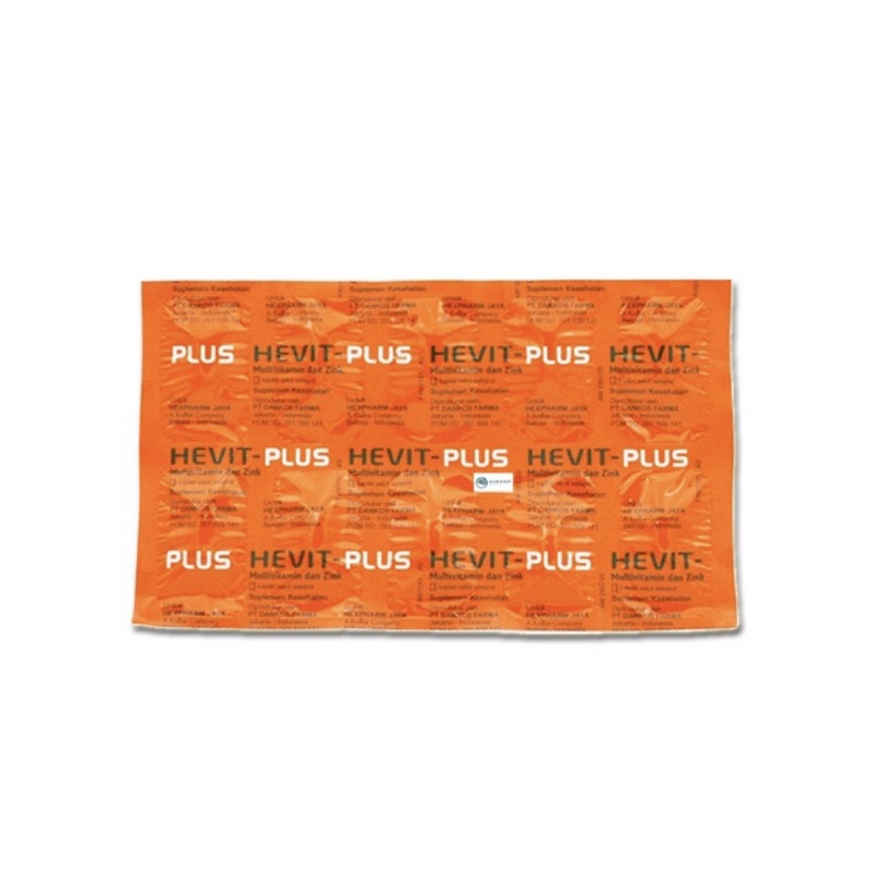 Jual Multivitamin HEVIT PLUS Vit C + B kompleks + Zinc 1 Strip isi 10 ...