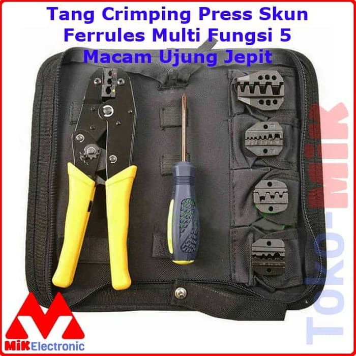 Jual TANG CRIMPING PRESS SKUN FERRULES MULTI FUNGSI 5 MACAM UJUNG JEPIT ...