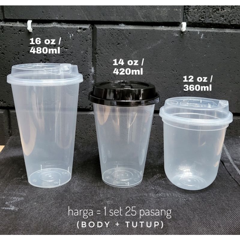 Jual Gelas Fore Cup Injection 12 Oz 360ml 14 Oz 420ml 16oz 480ml 500ml