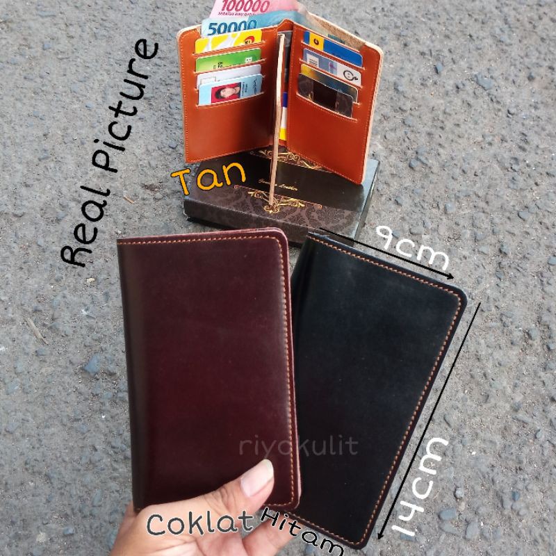 Jual Dompet Kulit sapi asli 4/4 polos (100% kulit sapi pull up ...