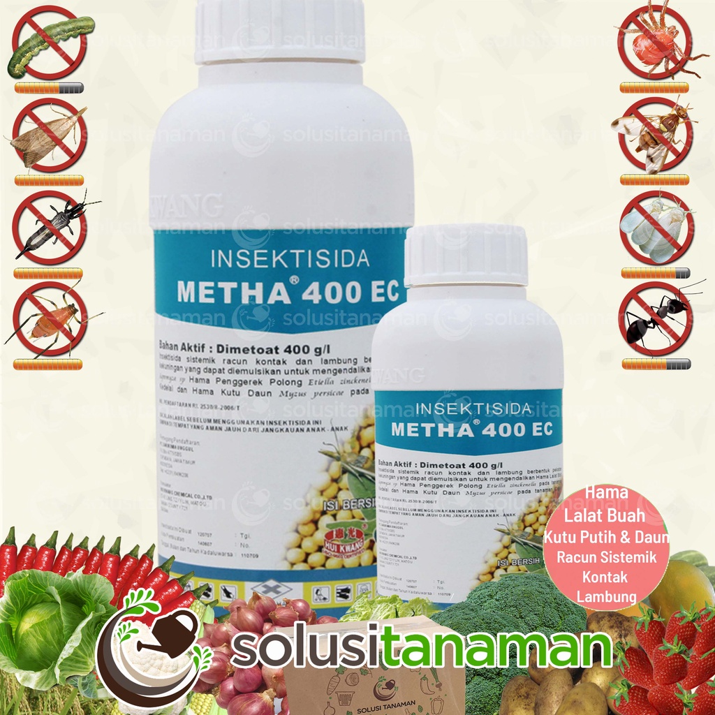 Jual Obat Hama Metha 250ml Pembasmi Hama Lalat Buah, Penggerek Batang ...