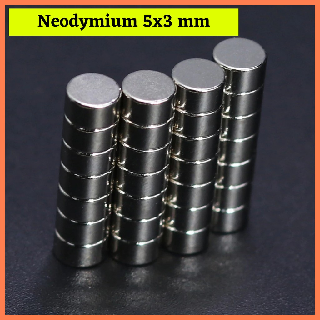 Murah Magnet Neodymium Ukuran 5x3 mm (Dilapisi Nickel) | Shopee Indonesia