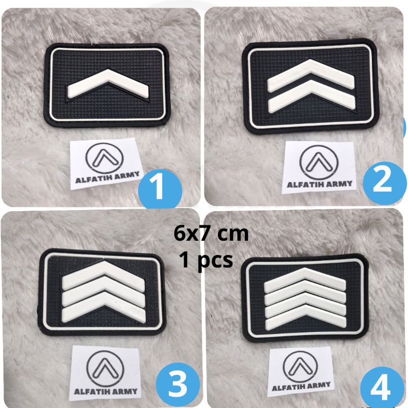 Jual Patch rubber Pangkat Polisi Bripda Briptu Bripol Bripka 6x7 cm ...