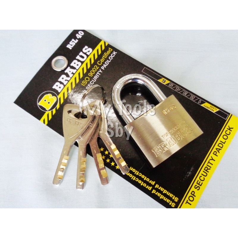 Jual Gembok Leher Pendek 30 / 40 / 50 / 60 mm Stainless Brabus | Shopee ...