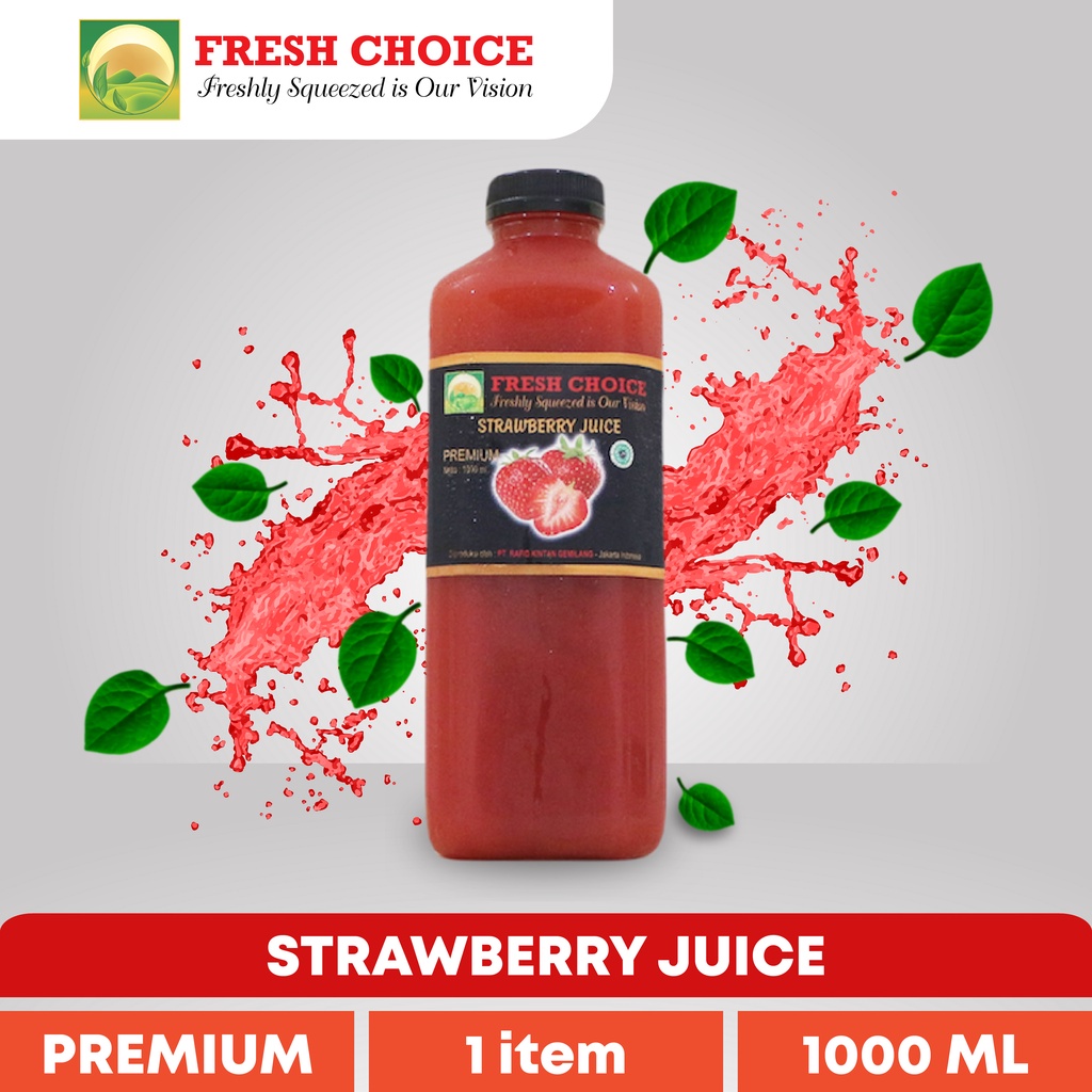 Jual Fresh Choice Jus Buah Jus Strawberry Strawberry Juice 1000 ML ...