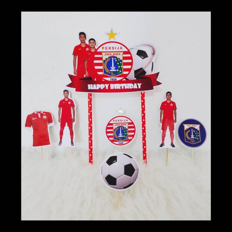 Jual Topper Persija Topper sepak bola hiasan ulang tahun happy birthday ...