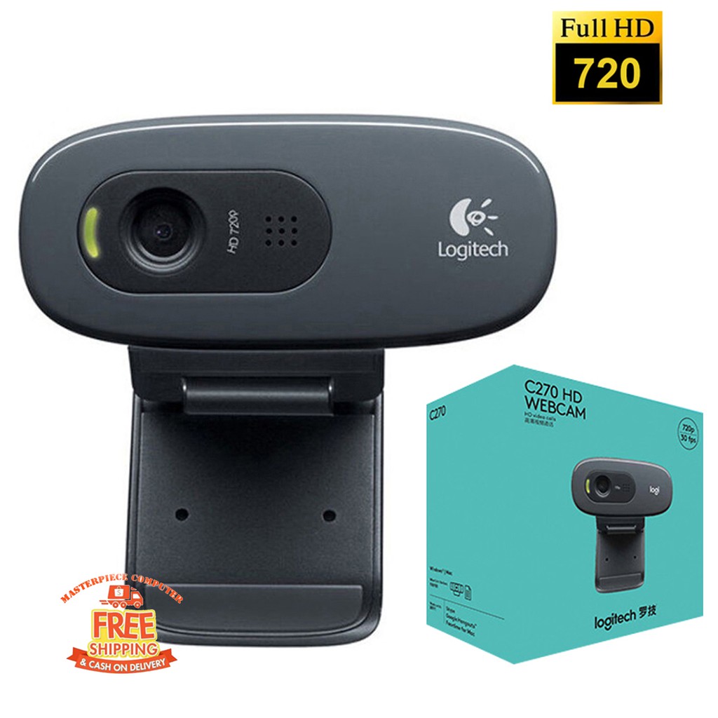 WEBCAM LOGITECH C270 HD with Built in Micphone USB 2.0 Interface Camera ...