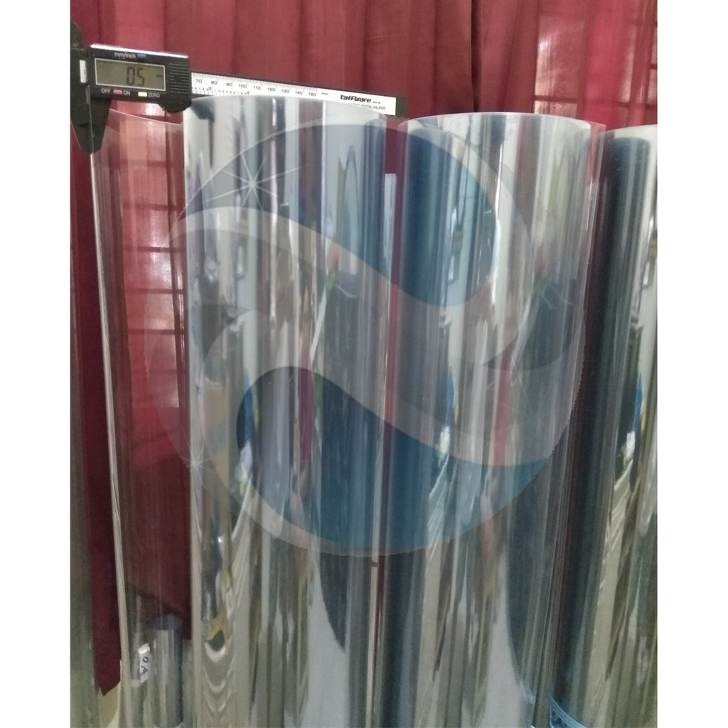 Jual Mika Kaku Rigid PVC SHEET 0,5mm Lebar 60cm Super Clear Bening Meteran | Shopee Indonesia