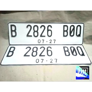 Jual Stiker Huruf Angka Plat Mobil warna Hitam atau silver - Cutting ...
