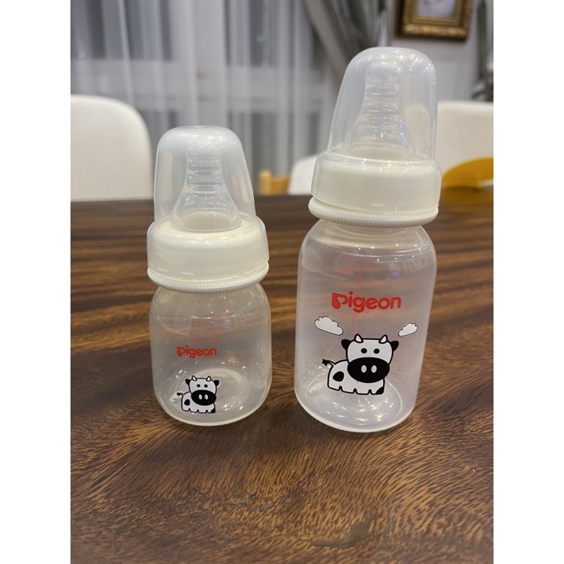 Jual 2 Botol Susu Gambar Matching (Sapi) Pigeon Bottle Dot Peristaltic ...