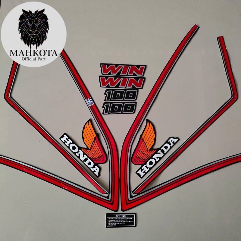 Jual Striping Stiker Polet Sepeda Motor List honda win 100 hitam lis ...