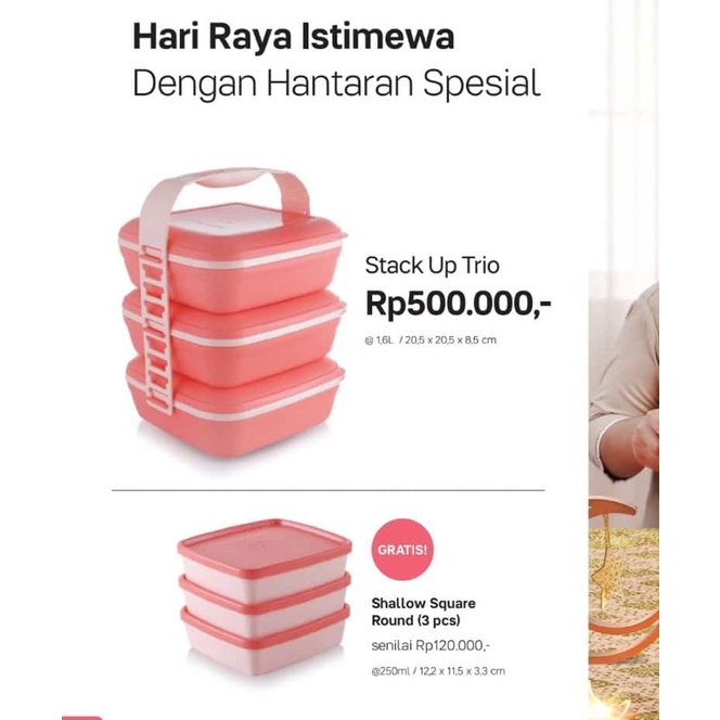 Jual Rantang Tupperware (Stack Up Trio) | Shopee Indonesia