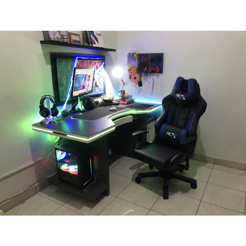 Jual meja gaming, meja komputer, meja laptop, meja ps (tempahan ...