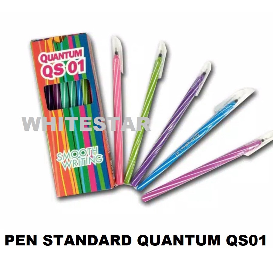 Jual pulpen / bolpen quantum qs 01 (pack = 12 pen) Indonesia|Shopee Indonesia