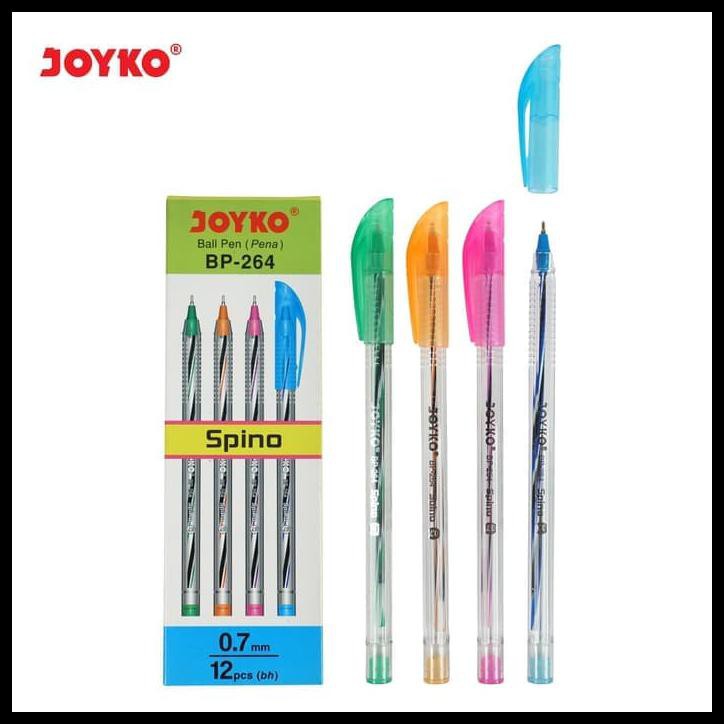 Jual BALL PEN / PULPEN / PENA JOYKO BP-264 / SPINO / 1 BOX 12 PCS / 0.7 MM | Shopee Indonesia