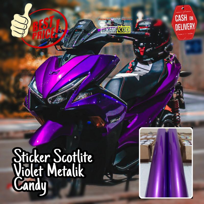 Jual Sticker Scotlite Ungu Mettalik Candy Skotlet Motor Violet Candy ...