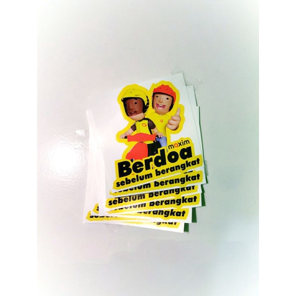 Jual STICKER MAXIM JANGAN LUPA BERDOA | HELM | MOTOR | MOBIL EDISI MANG ...