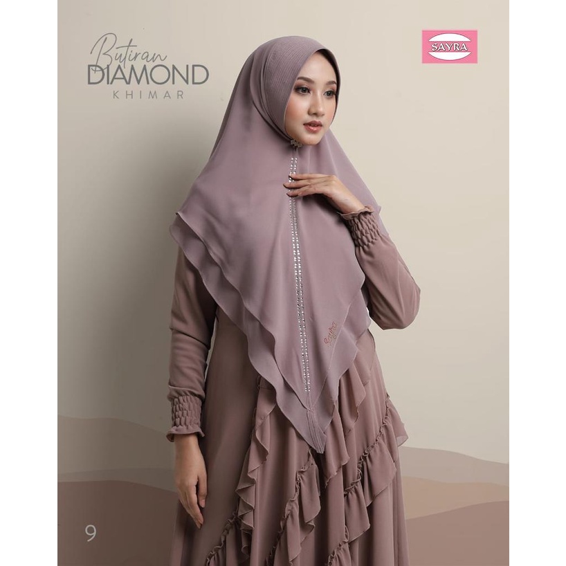 Jual Jilbab Syari Khimar Butiran Diamond Ori Sayra SAYRA1 BY ATHIRTEXTILE | Shopee Indonesia