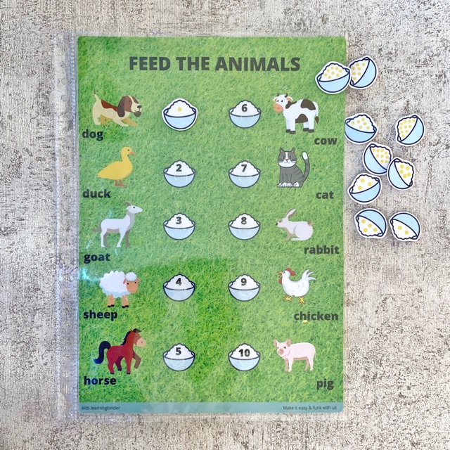Jual FEED THE ANIMALS WORKSHEET PRINTABLE | Shopee Indonesia