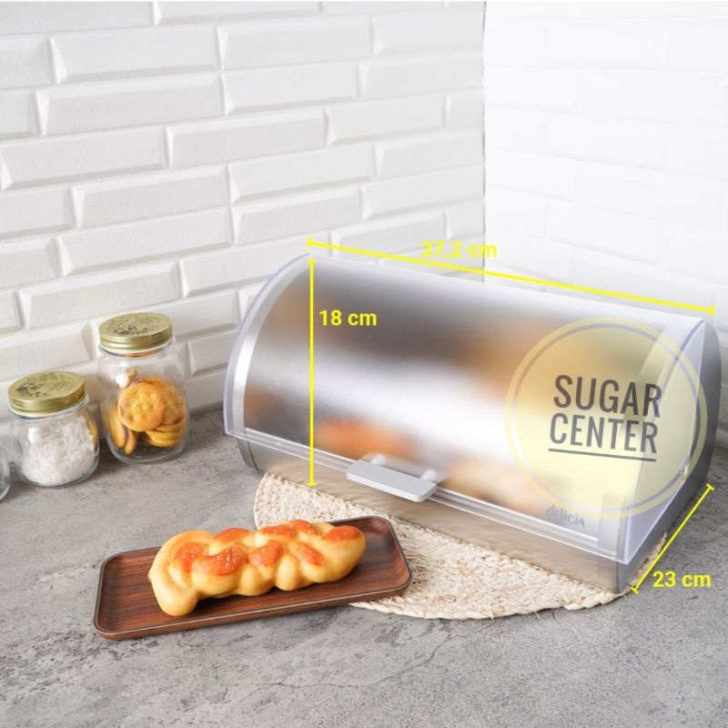 Jual Delicia Tempat Roti Stainless Steel/Tempat Menyimpan Roti/Tempat ...