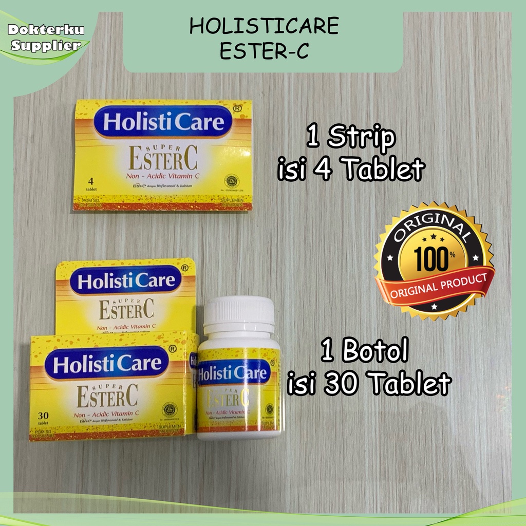 Jual Vitamin Ester C Holisticare ( Jual Strip dan Per Botol) ORIGINAL | Shopee Indonesia