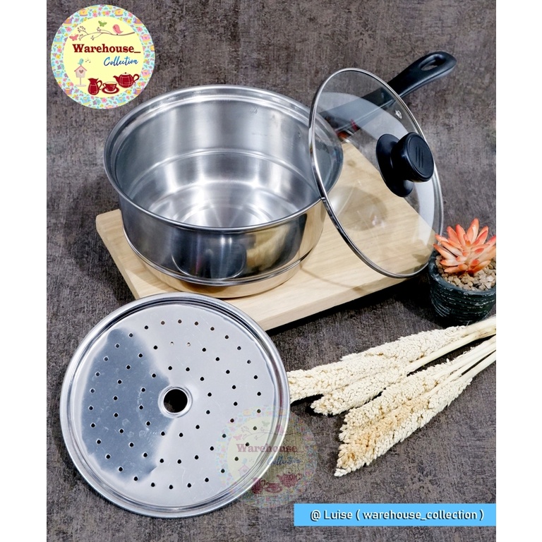 Jual Panci Susu stainless Milk Pot Steamer Kukus SUBRON / Panci Susu + Sarangan / Panci Susu ...